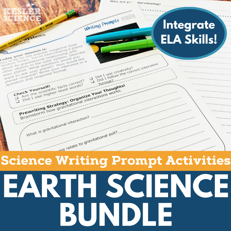 Writing Prompts - Earth & Space Science Bundle - MS 6-8 – Kesler ...