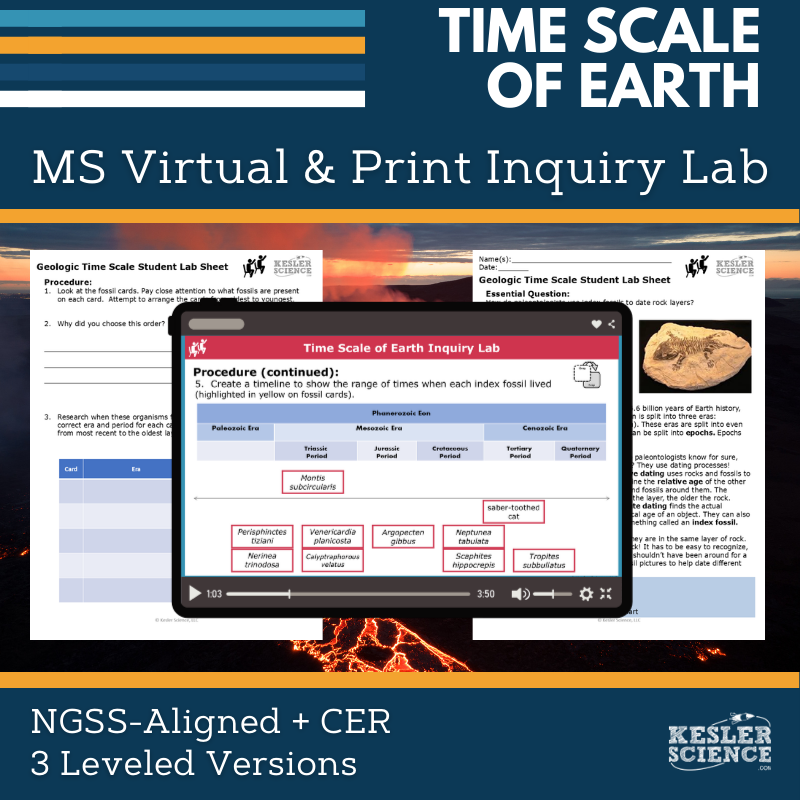 Time Scale of Earth Digital Inquiry Lab - NGSS MS ESS1-4 – Kesler ...